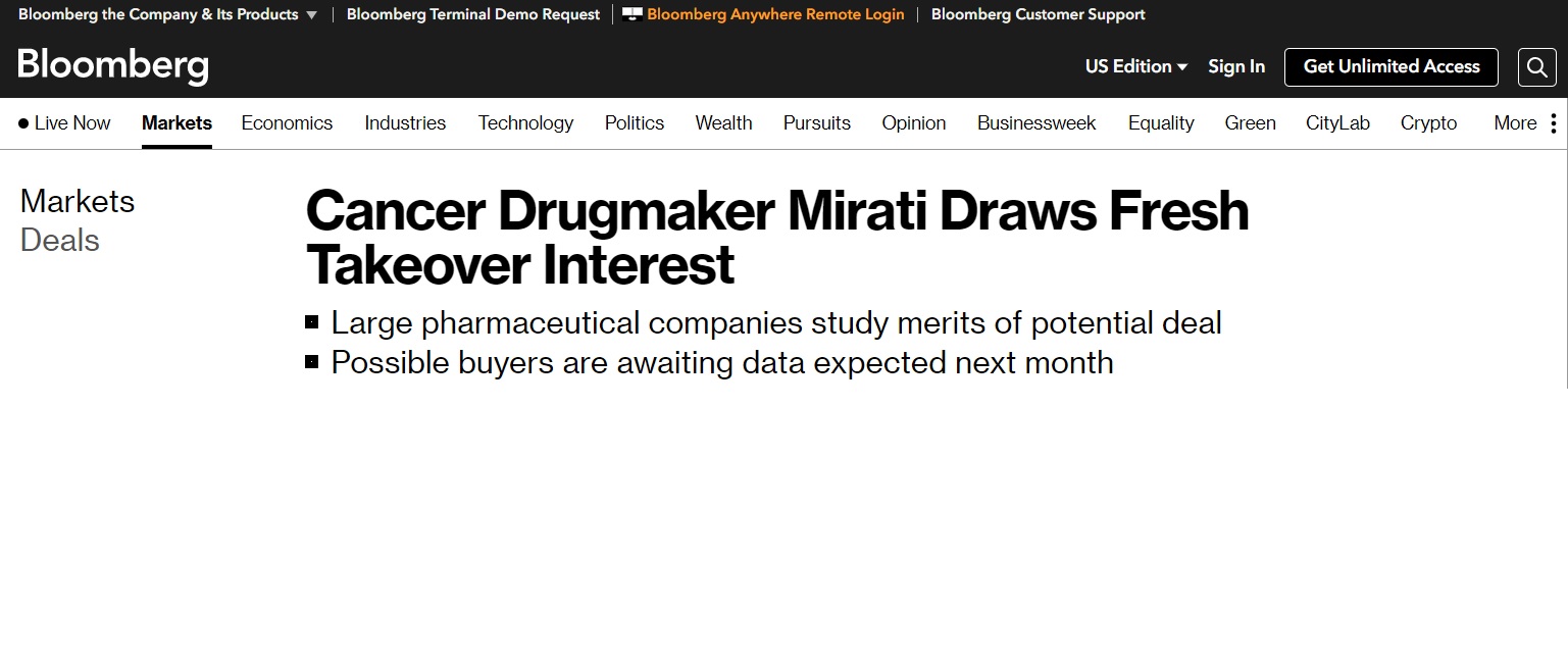 BIOTECH (6) – Mirati Therapeutics – BOSTON DR LIM